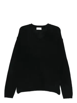 DIANA STUDIO V-neck Fine Knit Sweater - Black