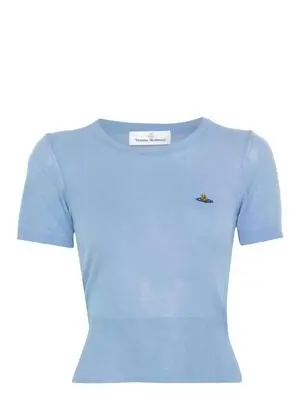 VIVIENNE WESTWOOD Bea Logo-detail T-shirt - Blue