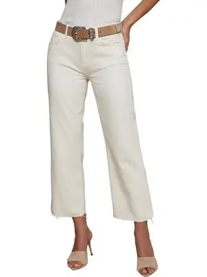 L'Agence Wanda Cropped Wide-leg Jean - Light Ecru