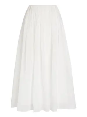 BRUNELLO CUCINELLI Gathered Cotton Midi Skirt