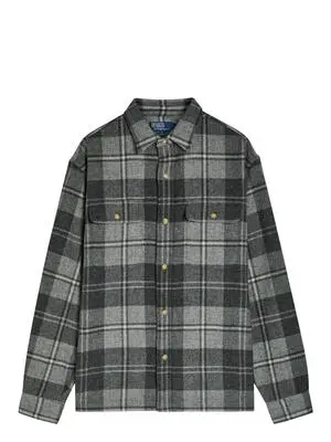 Polo Ralph Lauren Plaid Wool Overshirt - Navy