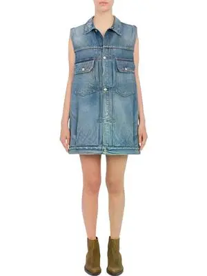 DEPARTMENT 5 Front-pocket Mini Dress - Blue