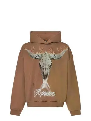 REPRESENT British Cowboys Cotton Hoodie - Brown
