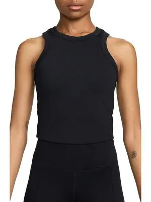 Nike Fitted Dri-fit Cropped Tank Top - 010 010 Black/black