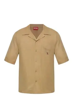 DIESEL® S-ketlir Embroidered Short-sleeve Shirt - Neutrals