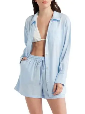 Nordstrom Cover-up Shirt - Blue Floaty