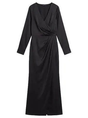 Coast Satin Bridesmaid Dress - Black