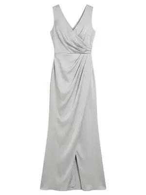 Coast Satin Bridesmaid Dress - Sage