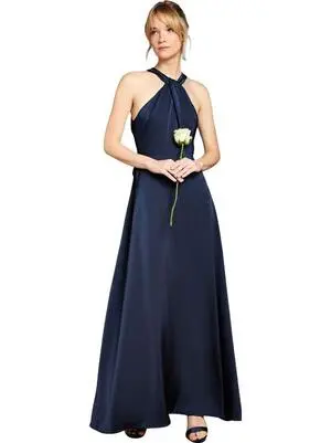 Coast Honoured Twist Halterneck Maxi Dress - Navy