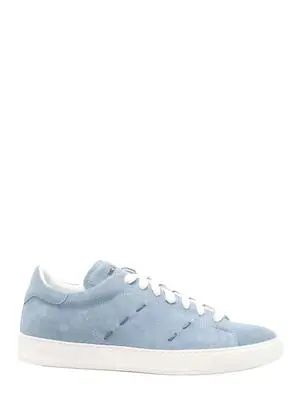Kiton Stitching-detail Sneakers - Blue