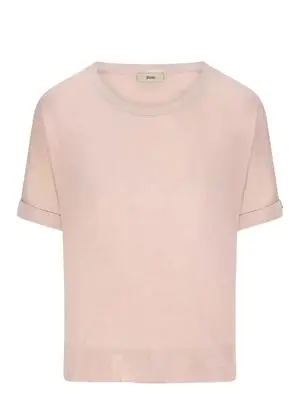 Herno Ribbed Trim T-shirt - Pink