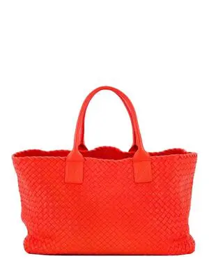 Bottega Veneta Bottega Veneta Cabat Intrecciato Nappa Medium Tote Bag Red