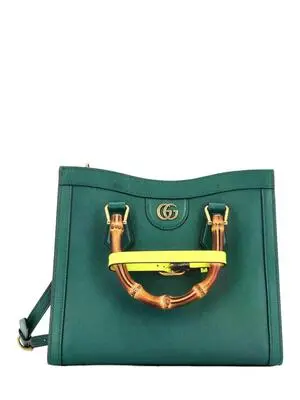 Gucci Diana Small Tote Bag With Bamboo Handle - Green
