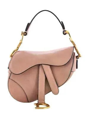 Dior Saddle Handbag Leather Micro Satchel - Neutrals