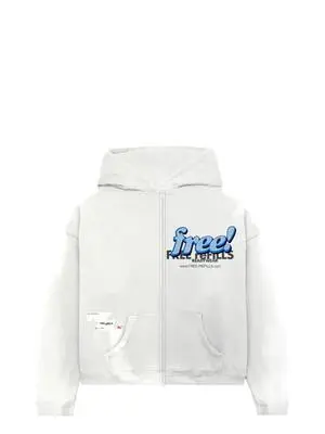 FREE REFILLS Graphic Tabloid Hoodie - White