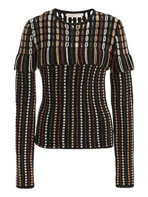 Ulla Johnson Magda Knitted Wool Top - Multi