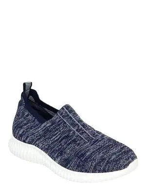 DAVID TATE Stretch Knit Slip-On Sneakers Navy