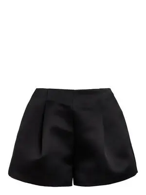 Ulla Johnson Isa Satin Mini Shorts - Black