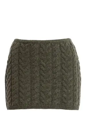 Ulla Johnson Lola Wool-Cashmere Mini Skirt Dark Grey