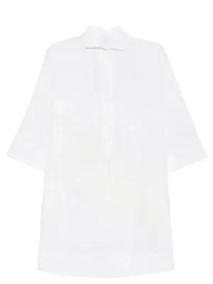 Eleventy Floral Mini Dress - White