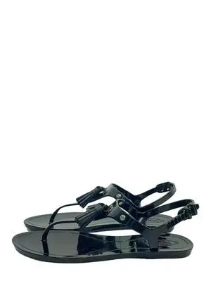 TOD'S Tassel-embellished Flat Sandals - Black