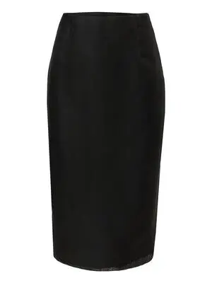 Carolina Herrera Crepe Silk Organza Knee-length Skirt - Black