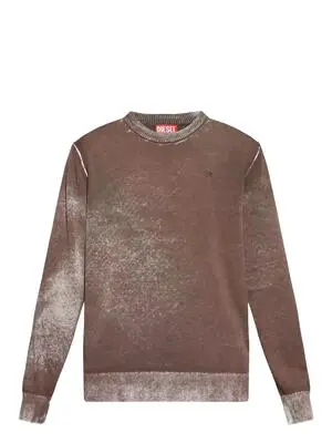 DIESEL® Logo-embroidered Sweater - Brown