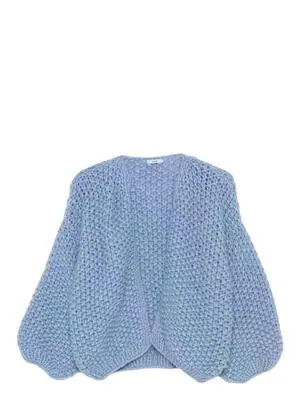 Maiami Puff-sleeve Cardigan - Blue