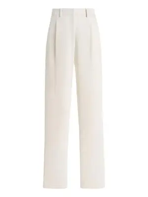 BRANDON MAXWELL The Irving Mid-Rise Crepe Straight-Leg Pants
