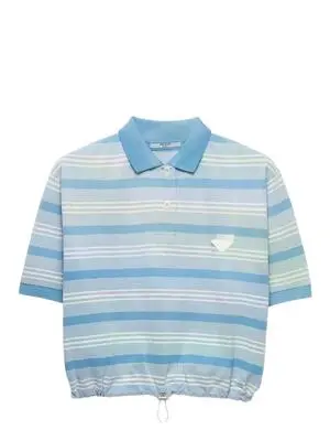 Prada Striped Polo Shirt - Blue
