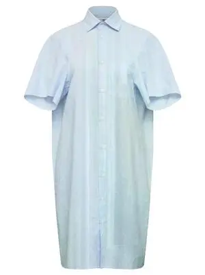 MAISON MARGIELA Short-sleeve Striped Shirt Dress - Blue
