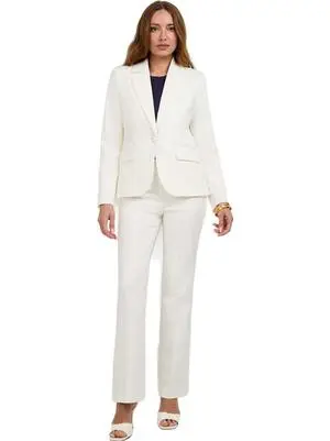 Trina Turk Incanta Fitted Blazer - Whitewash