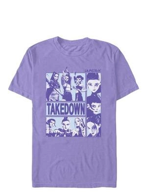 KPOP DEMON HUNTERS Takedown Huntrix Logo T Shirt - Violet