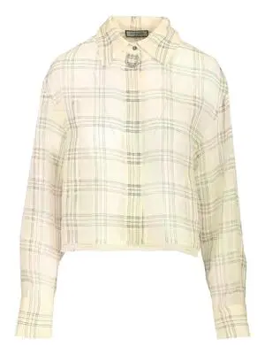 DURAZZI MILANO Plaid Raw-hem Shirt - Neutrals