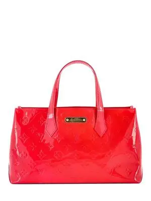 LOUIS VUITTON Louis Vuitton Wilshire Handbag Monogram Vernis PM Tote Pink