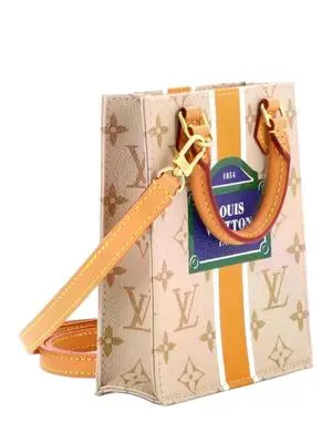 LOUIS VUITTON Petit Sac Plat Monopaname Canvas Tote Bag - Neutrals