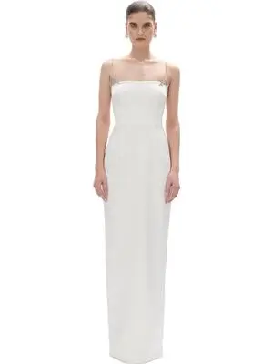 Rachel Gilbert Leora Crystal-strap Gown - Ivory