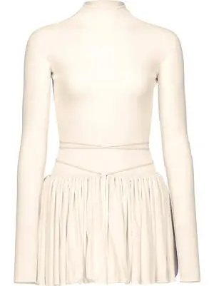 Alaïa Peplum Top - Panna Cotta