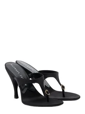 HERBERT LEVINE Kiss And Tell Thong Sandals - Black