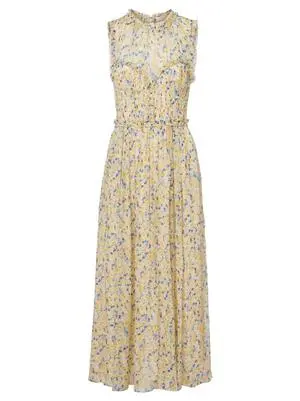 Ulla Johnson Kasia Floral Silk Chiffon Maxi Dress Multicoloured