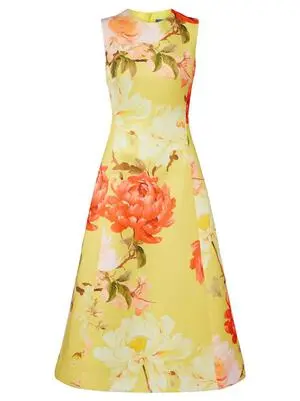 LEO LIN Cleo Floral Midi Dress - Yellow