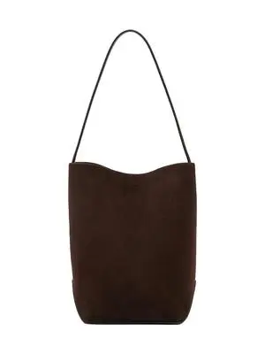 THE ROW N/s Park Edge Medium Suede Tote Bag - Brown