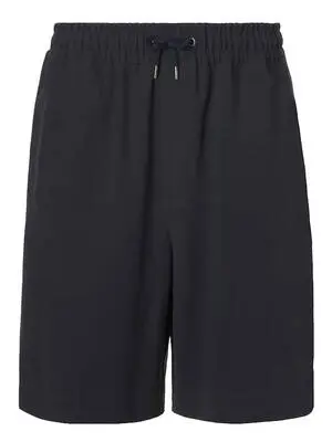 Giorgio Armani Linen Canvas Bermuda Shorts - Blue