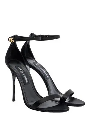 Dolce & Gabbana Satin Sandals - Black