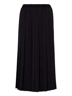 Junya Watanabe Pleated Midi Skirt - Black