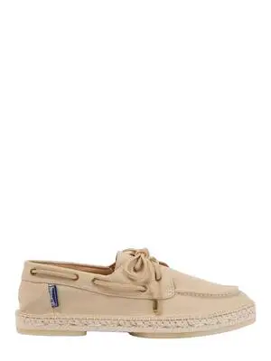 Vilebrequin Suede-trimmed Canvas Espadrilles - Beige