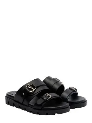 CHRISTIAN LOUBOUTIN Her In Roma Leather Sandals - Black