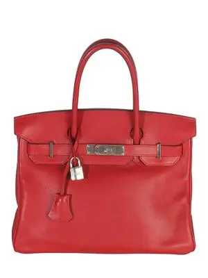 Hermès Rouge Casaque Swift Birkin 30 PHW Red