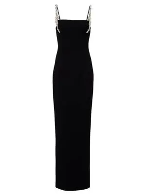 Rachel Gilbert Franca Embellished Crepe Corset Gown - Black
