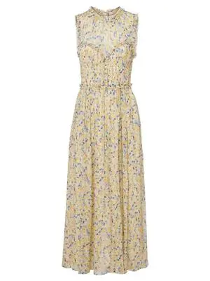 Ulla Johnson Kasia Floral Silk Chiffon Maxi Dress Multicoloured